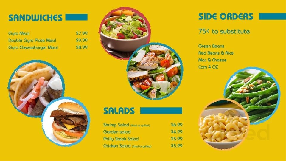 Menu for Sharks Fish & Chicken Roosevelt in Little Rock, AK | Sirved