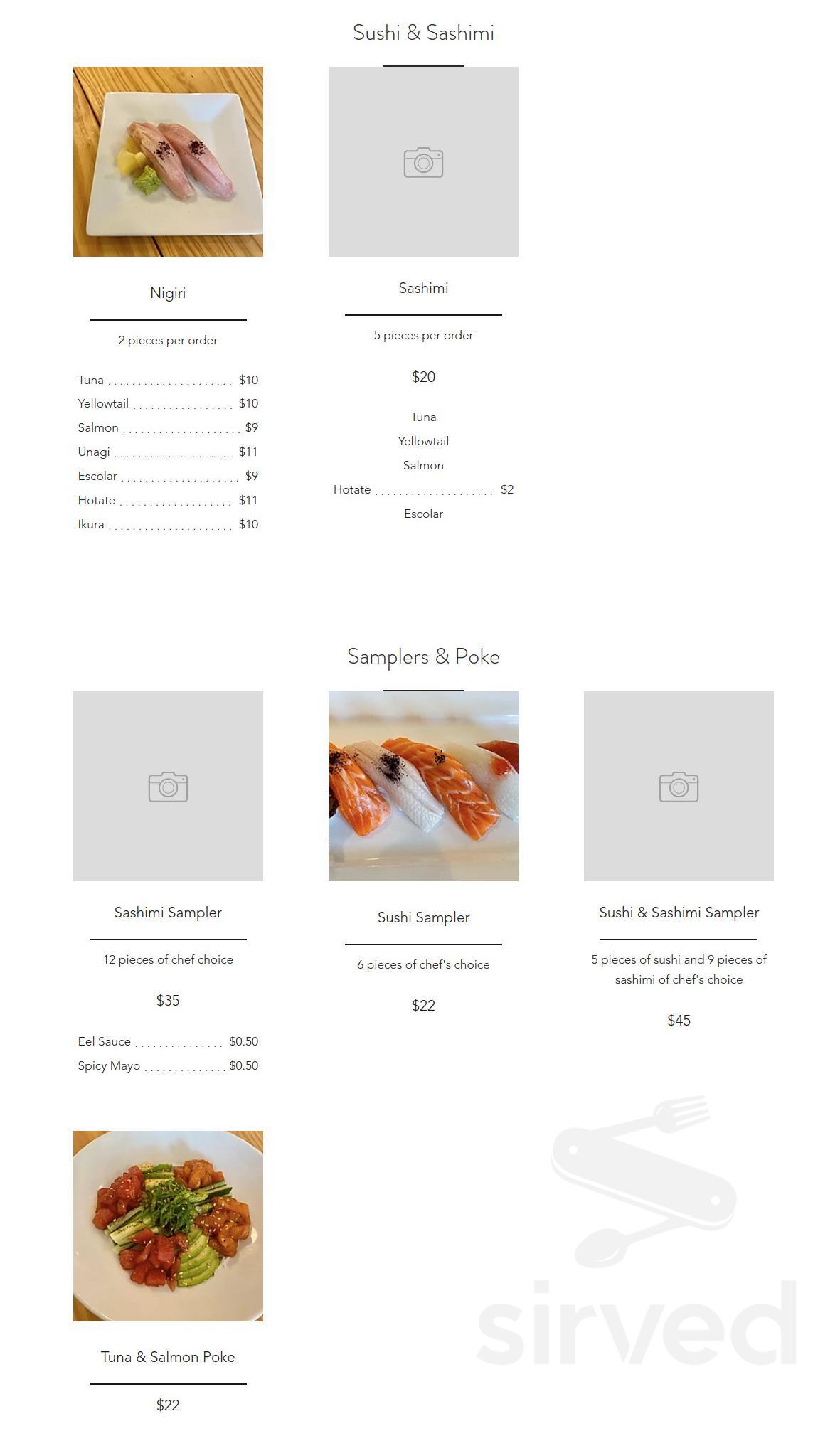 Sweet Chive menu in Austin, Texas, USA