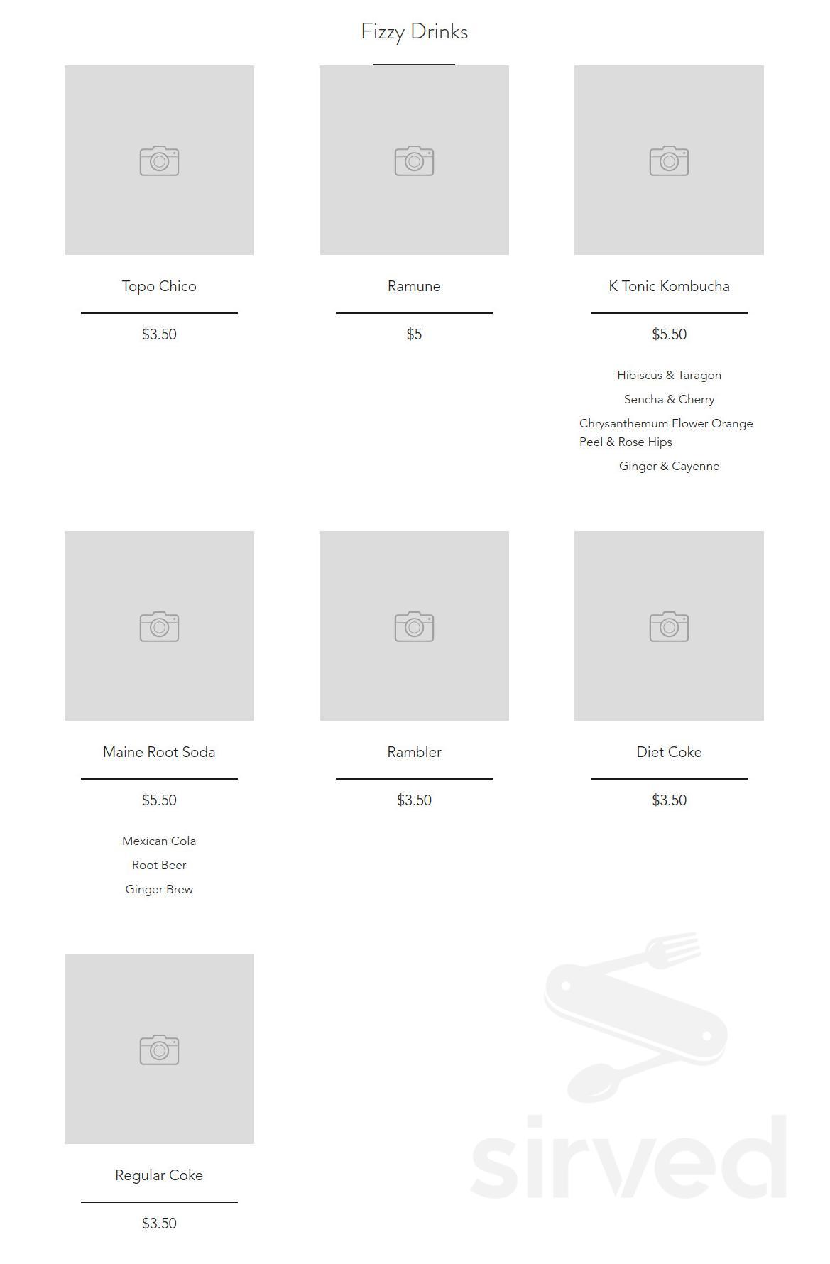 Sweet Chive menu in Austin, Texas, USA