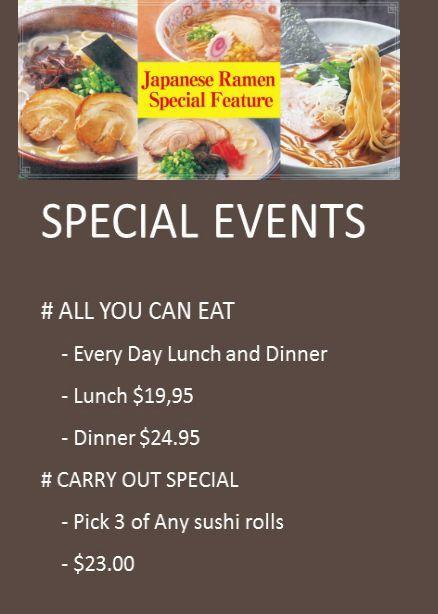 Abashiri Japanese Restaurant menu in Bloomingdale, Illinois, USA