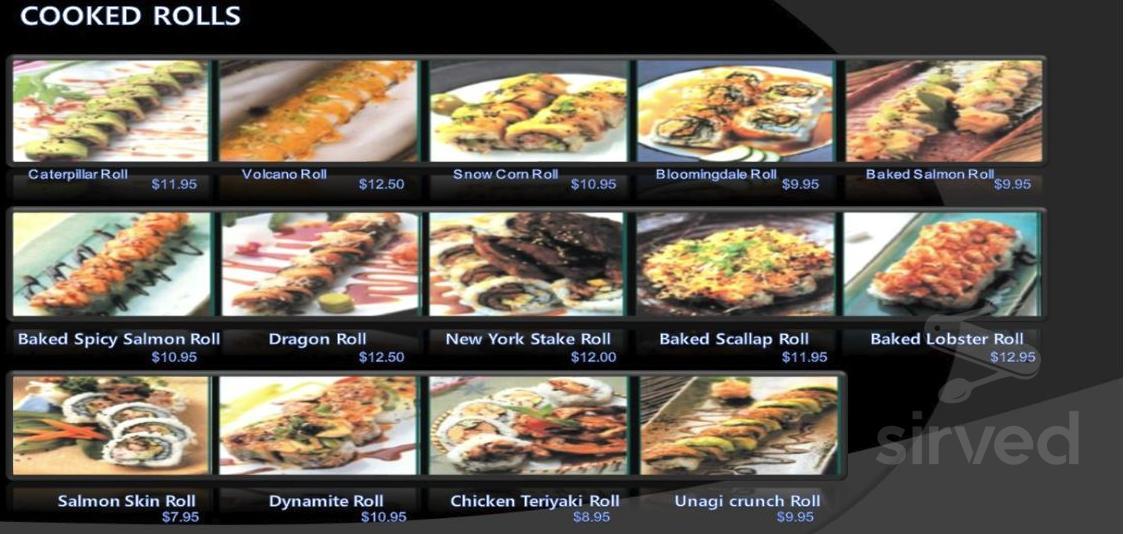 Abashiri Japanese Restaurant menu in Bloomingdale, Illinois, USA