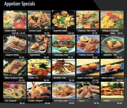 Abashiri Japanese Restaurant menu in Bloomingdale, Illinois, USA