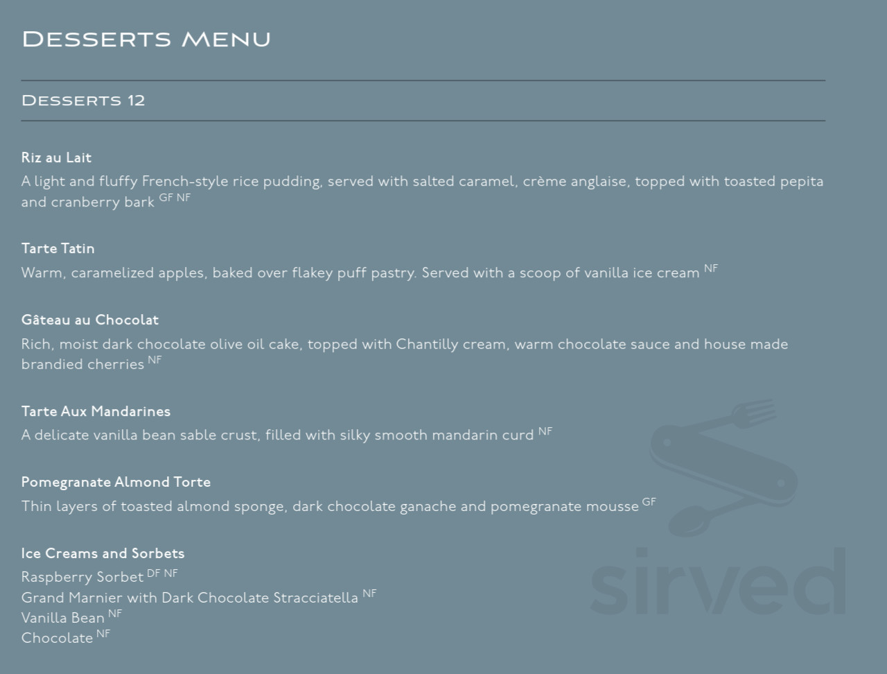 Golden Pheasant Inn menu in Erwinna, Pennsylvania, USA