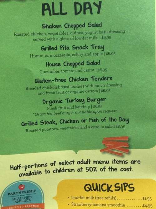 Harborside Grill and Patio menu in Boston, Massachusetts, USA