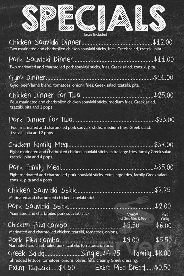 Lil' Louie's Eats & Sweets menus in Brantford, Ontario, Canada
