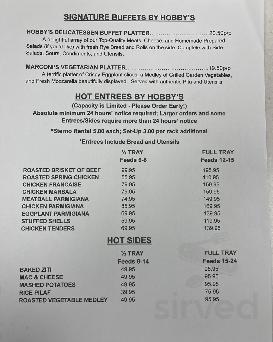 Halsey Deli menu in Newark, New Jersey, USA