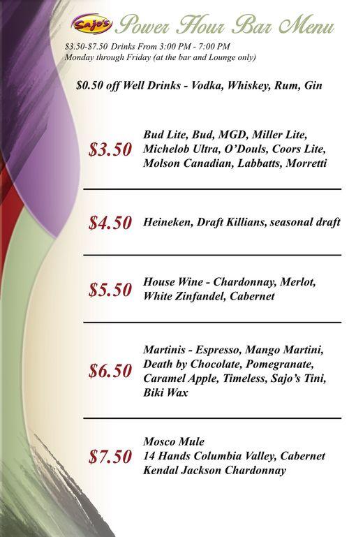 Sajos of Clinton menu in Clinton Twp, Michigan, USA