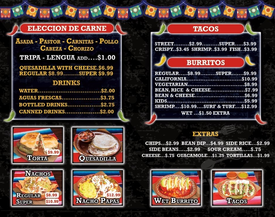 PICANTE menu in Oakley, California, USA