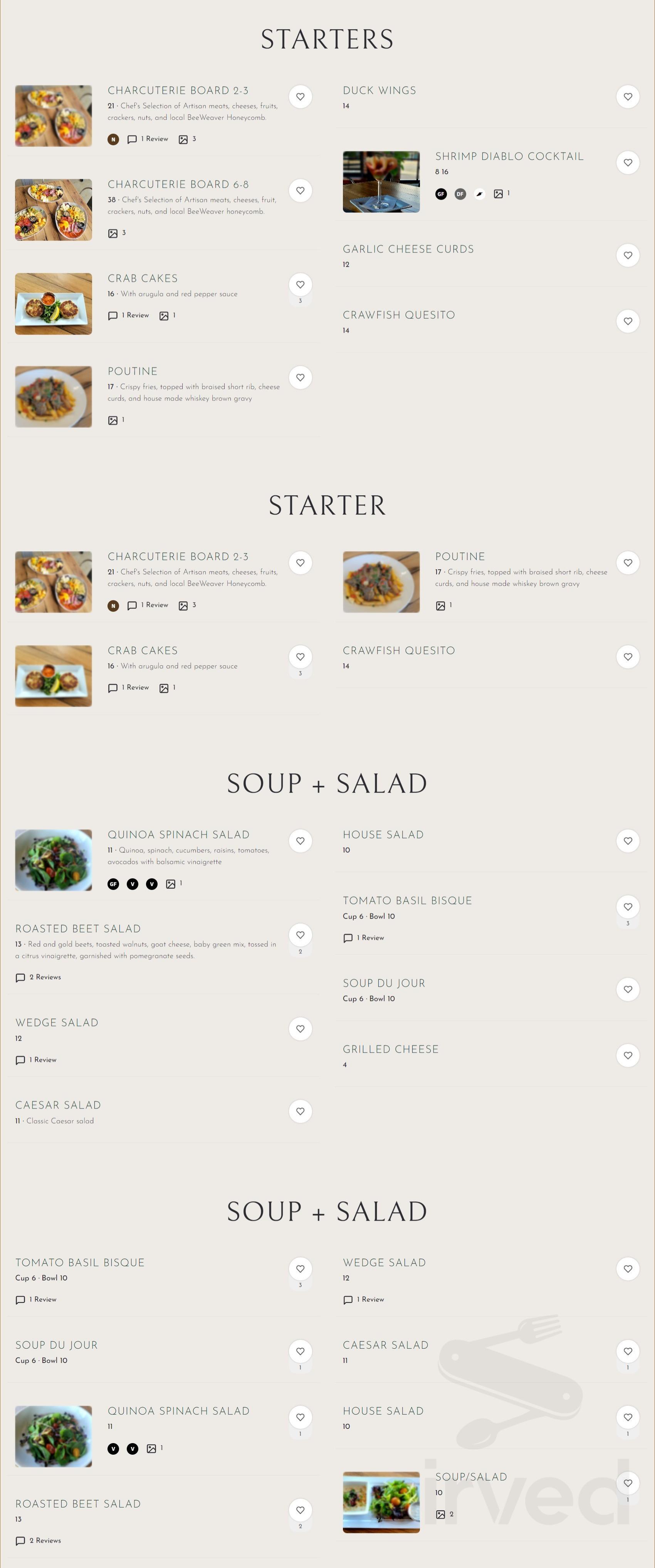 Rail & Rye menu in Navasota, Texas, USA