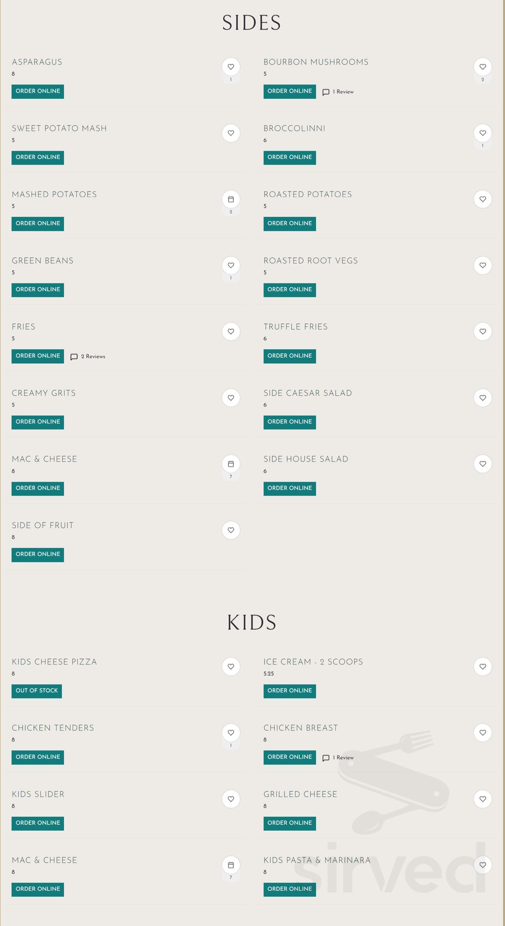 Rail & Rye menu in Navasota, Texas, USA