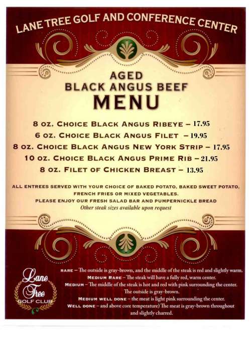 Lane Tree Grill menu in Goldsboro, North Carolina, USA