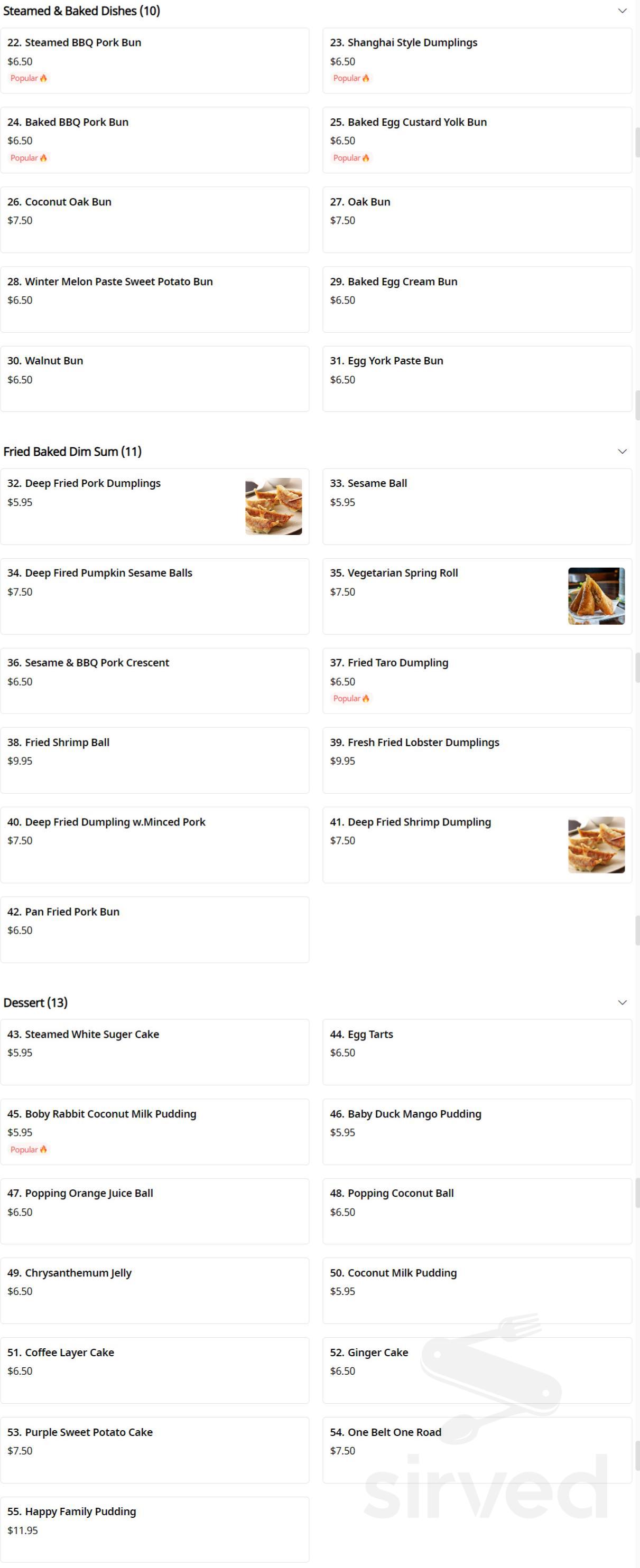 Excellent Cuisine menu in Portland, Oregon, USA