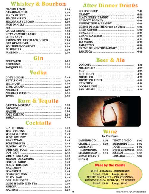Halfmoon Diner menu in Clifton Park, New York, USA