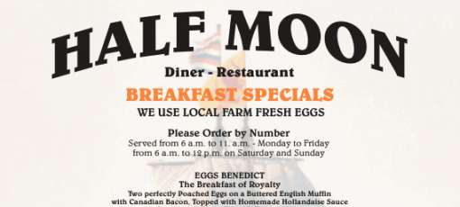 Menu for Halfmoon Diner in Clifton Park, NY | Sirved