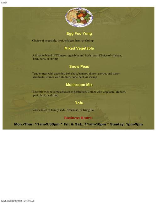 Royal Dragon Restaurant menu in Roy, Utah, USA