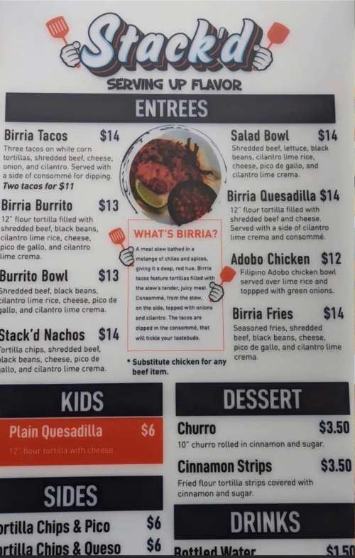 Iron Mule Brewery menu in Castle Rock, Colorado, USA