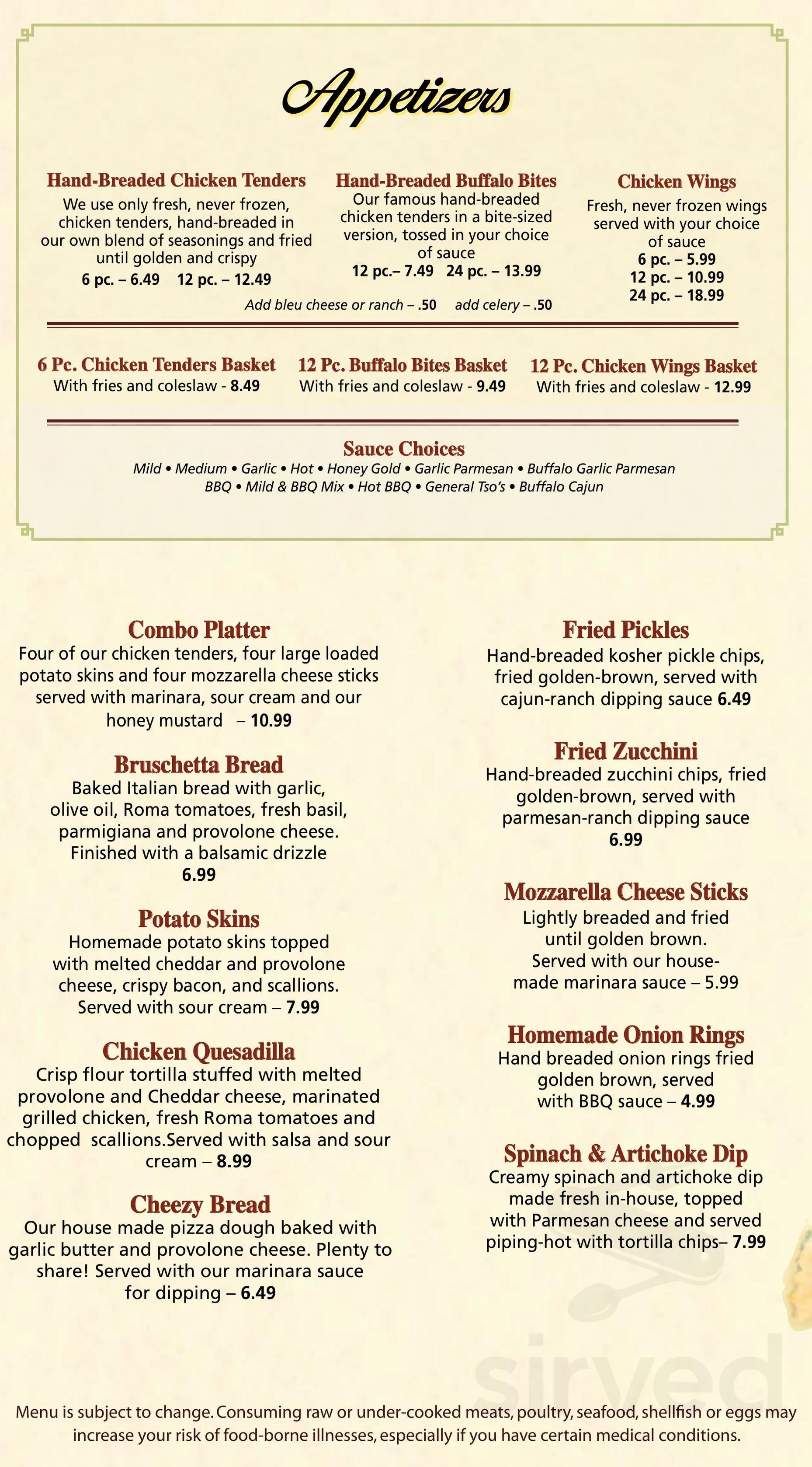 Menu for Longo's Pizza in Mentor, OH | Sirved