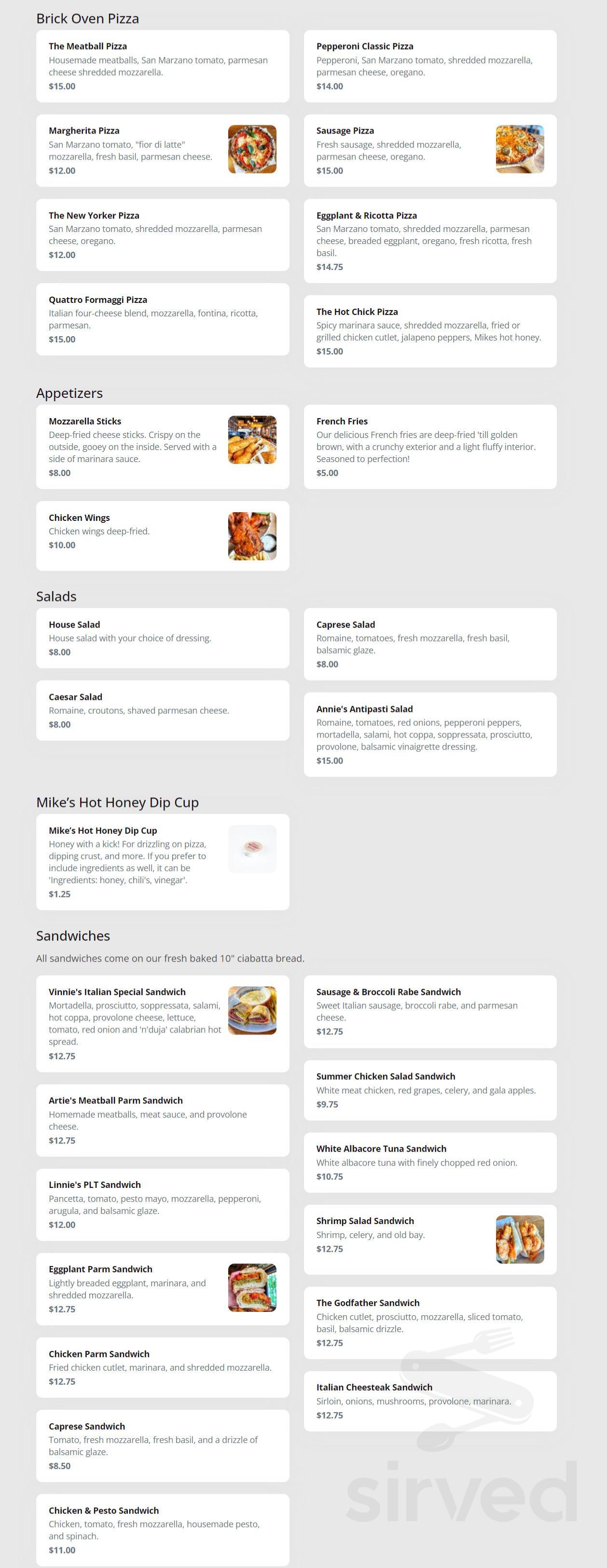 Two Meatballs Deli menu in Millsboro, Delaware, USA