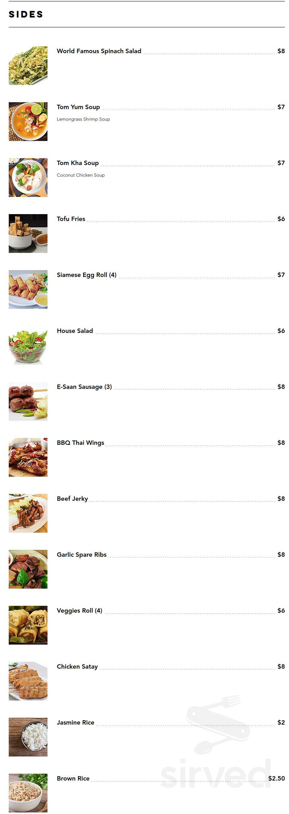 Menu - Las Vegas NV's Block 9 Thai Street Eats | Sirved