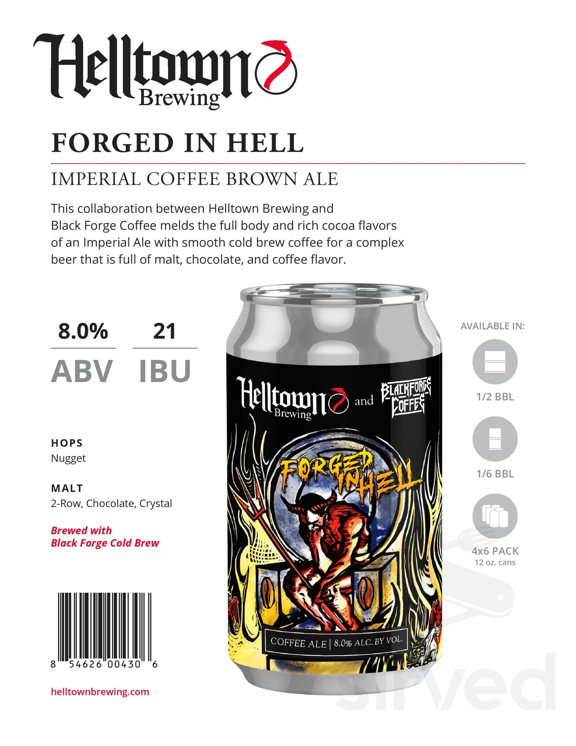 Helltown Brewing - Mt Pleasant Taproom menu in Mt Pleasant ...
