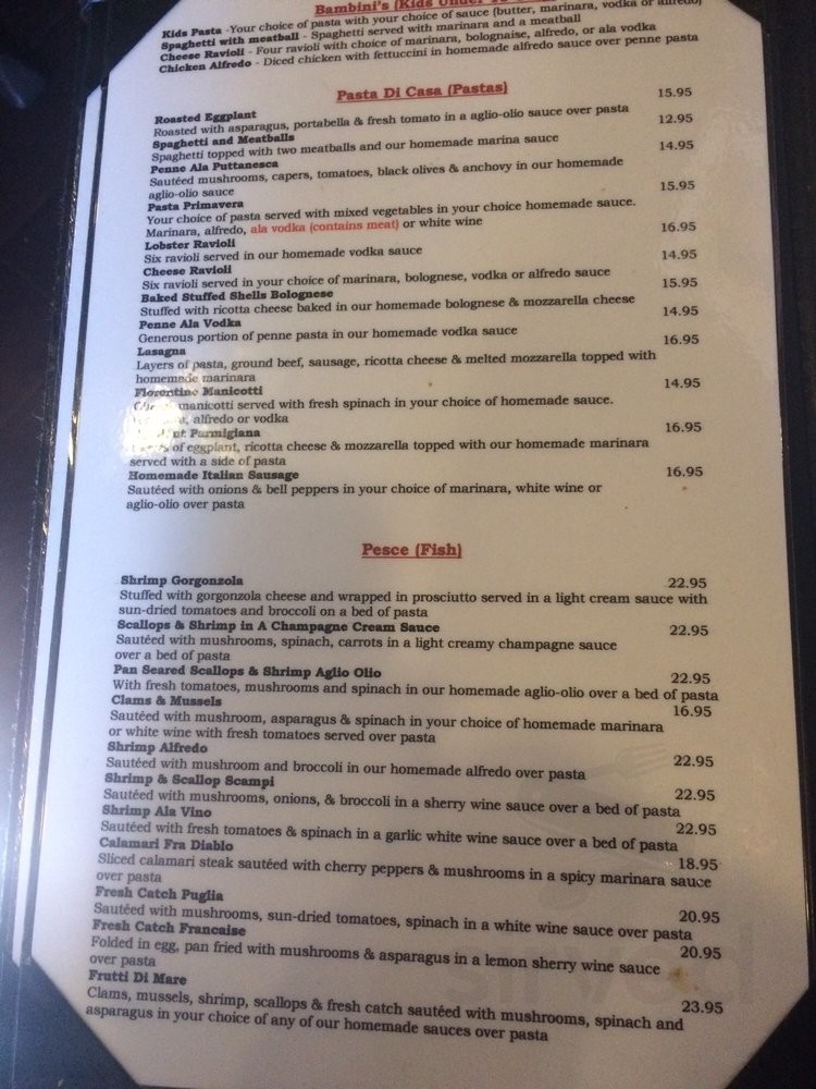 La Cucina Menu In Sunset Beach North Carolina USA La Cucina Menu In Sunset Beach North Carolina USA