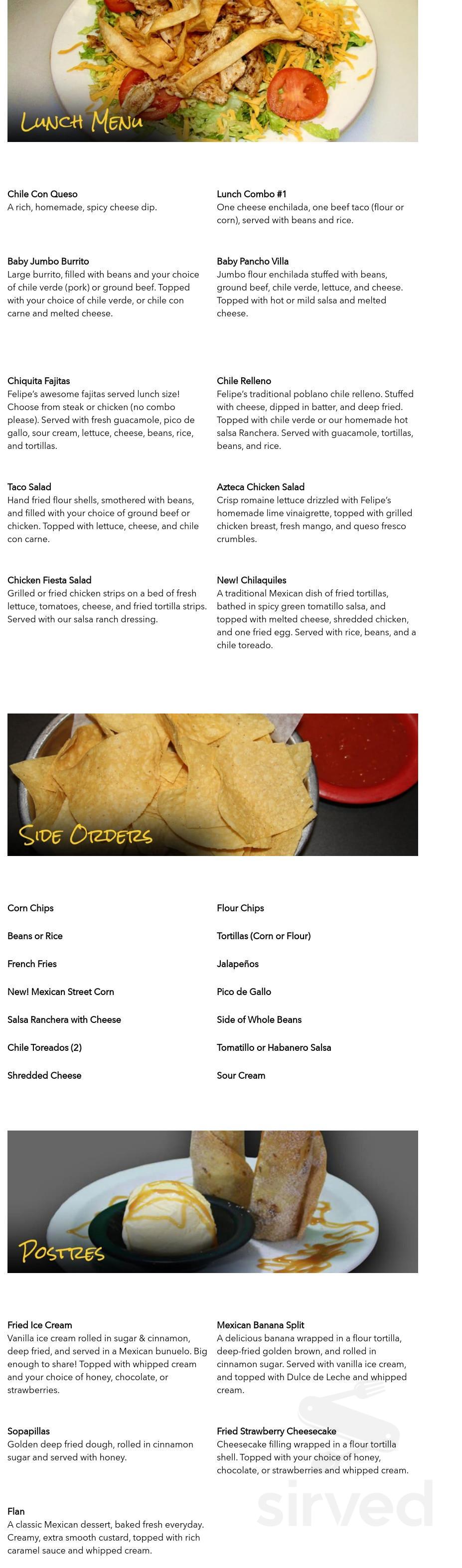 Felipe's | Mexican Restaurant menus in Wichita, Kansas, United States