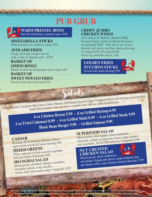 Yanni's Too menu in Coeymans, New York, USA