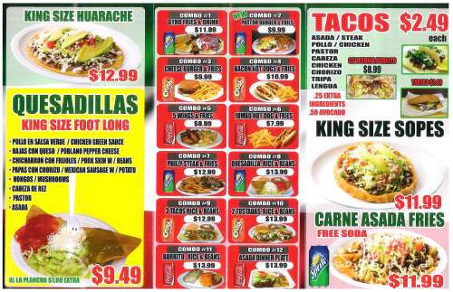 Taqueria Los Gallos menu in Milwaukee, Wisconsin, USA