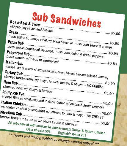 Beechwood Pizza & Carryout menu in Hillsboro, Ohio, USA