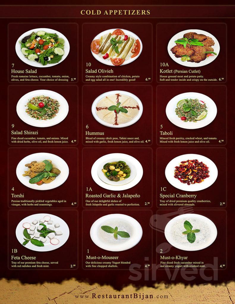 Bijan menus in Houston, Texas, United States