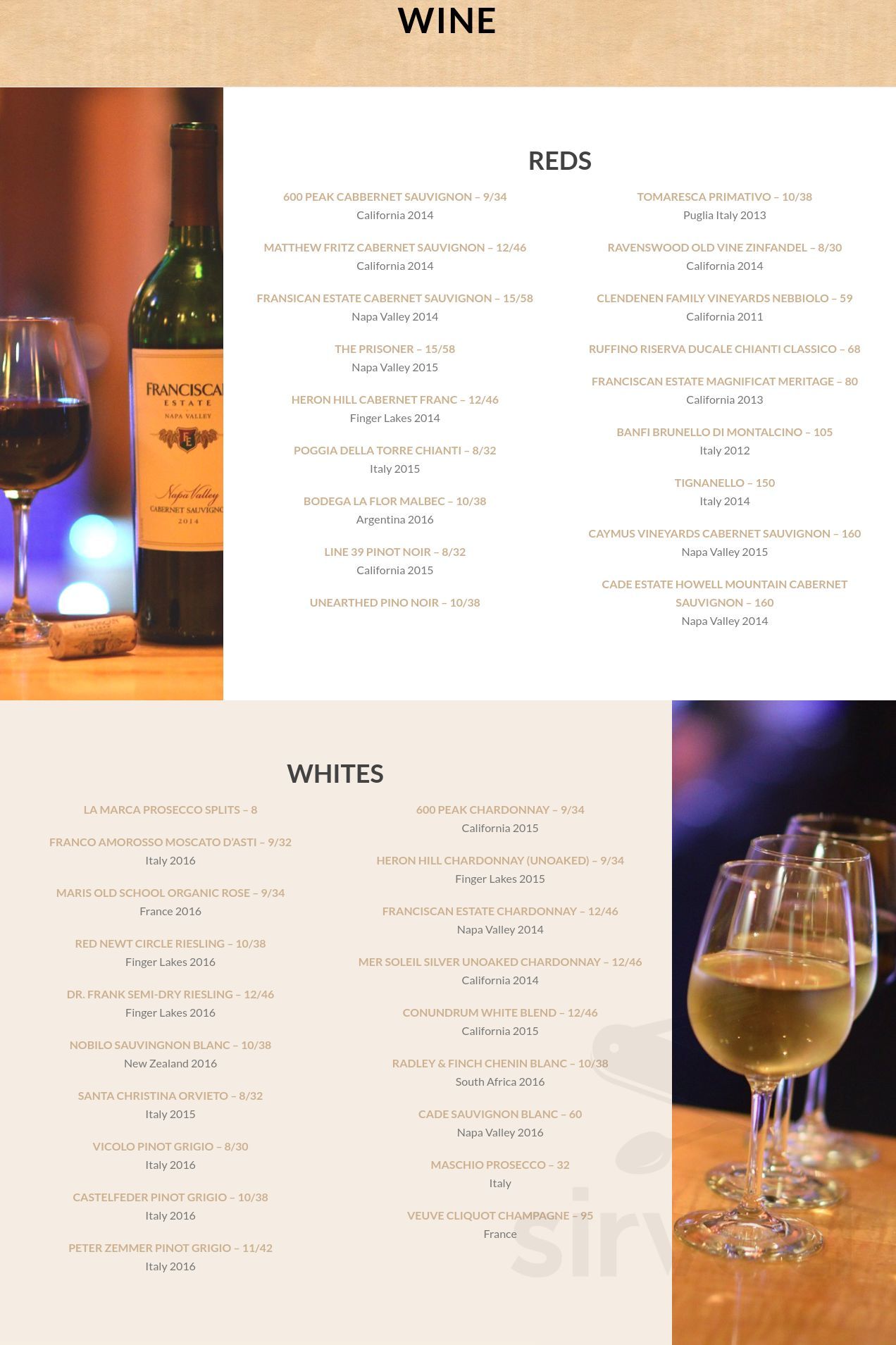 Il Posto Bistro menu in Canandaigua, New York, USA