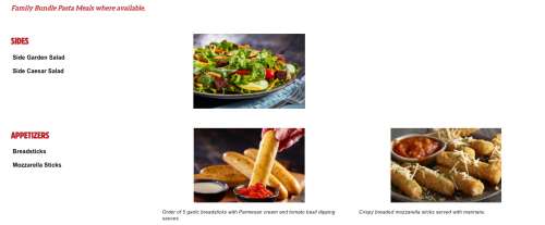 Pasta Americana menu in New Freedom, Pennsylvania, USA