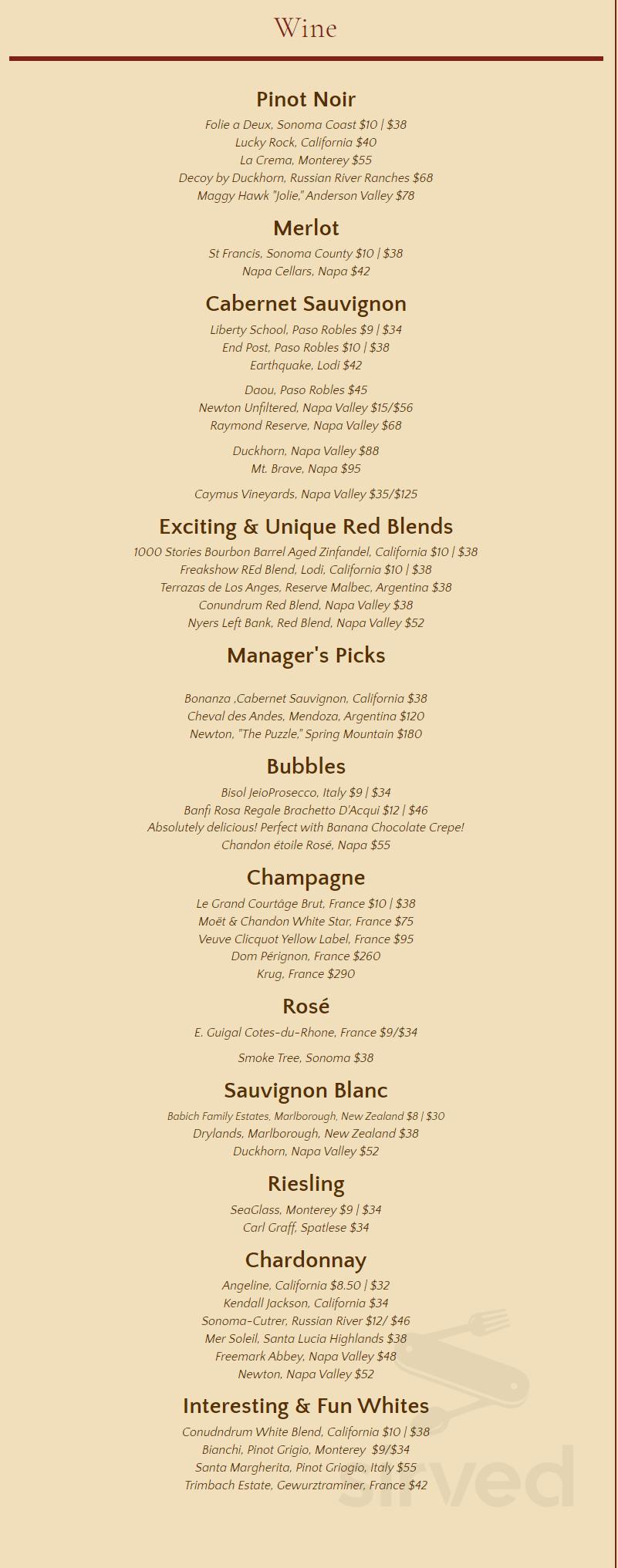 Menu - Garden Grove CA's Brodard Chateau | Sirved