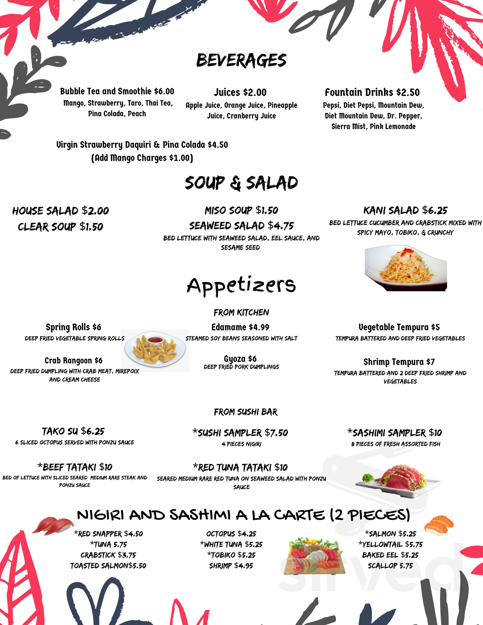 Ohayo Japanese Steakhouse menus in Hillsboro, Ohio, United States