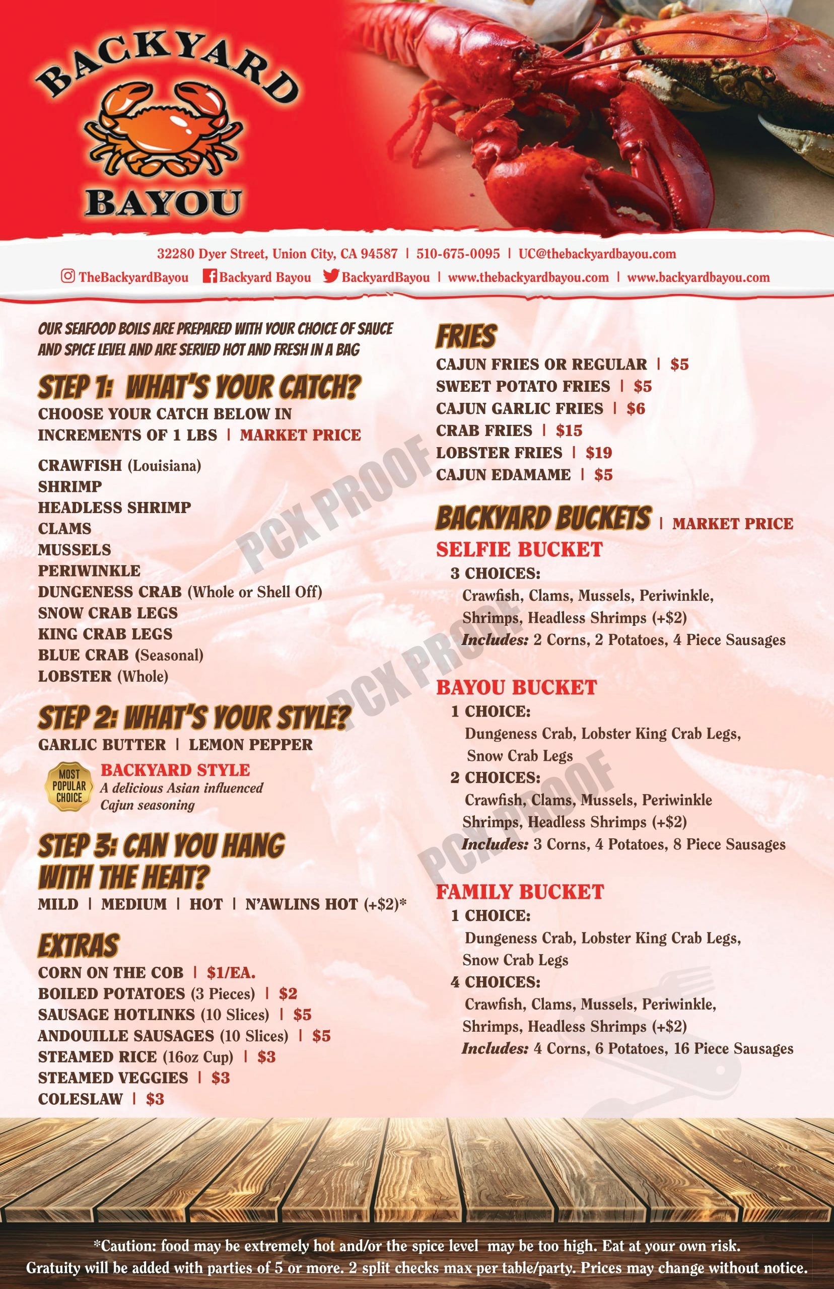 The Crab Bay menus in San Jose, California, United States