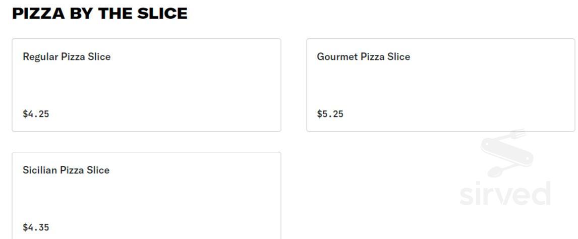Saporito Pizza menu in Warwick, New York, USA