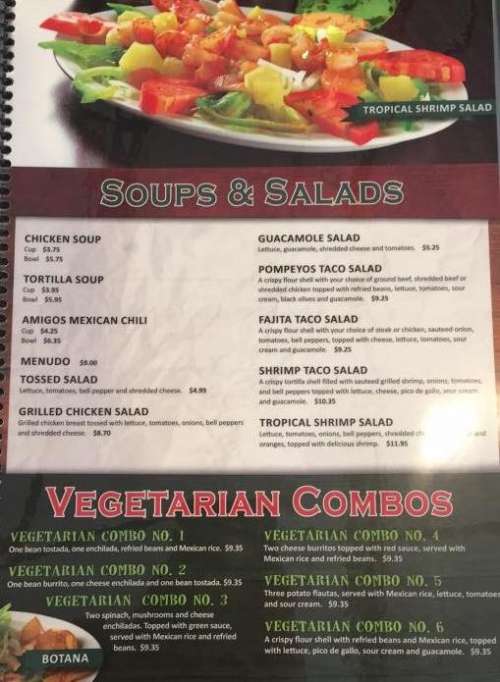 Pompeyos Mexican Grill menu in Alpena, Michigan, USA
