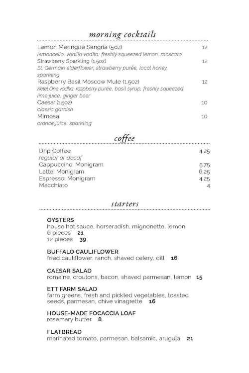 Cambridge Mill menu in Cambridge, Ontario, Canada