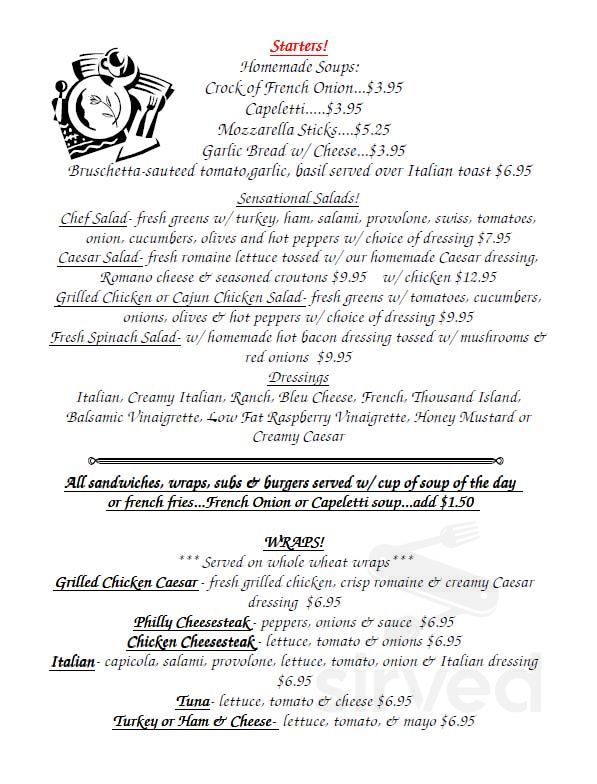 Menu - West Wyoming PA's Marianacci's Restaurant | Sirved