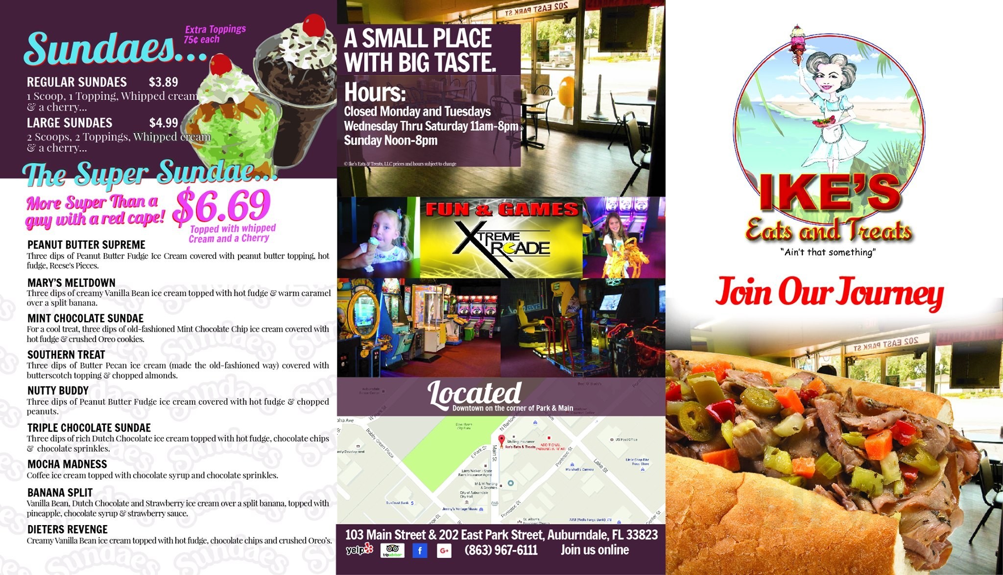 Menu - Auburndale FL's Ike's Eats & Treats | Sirved