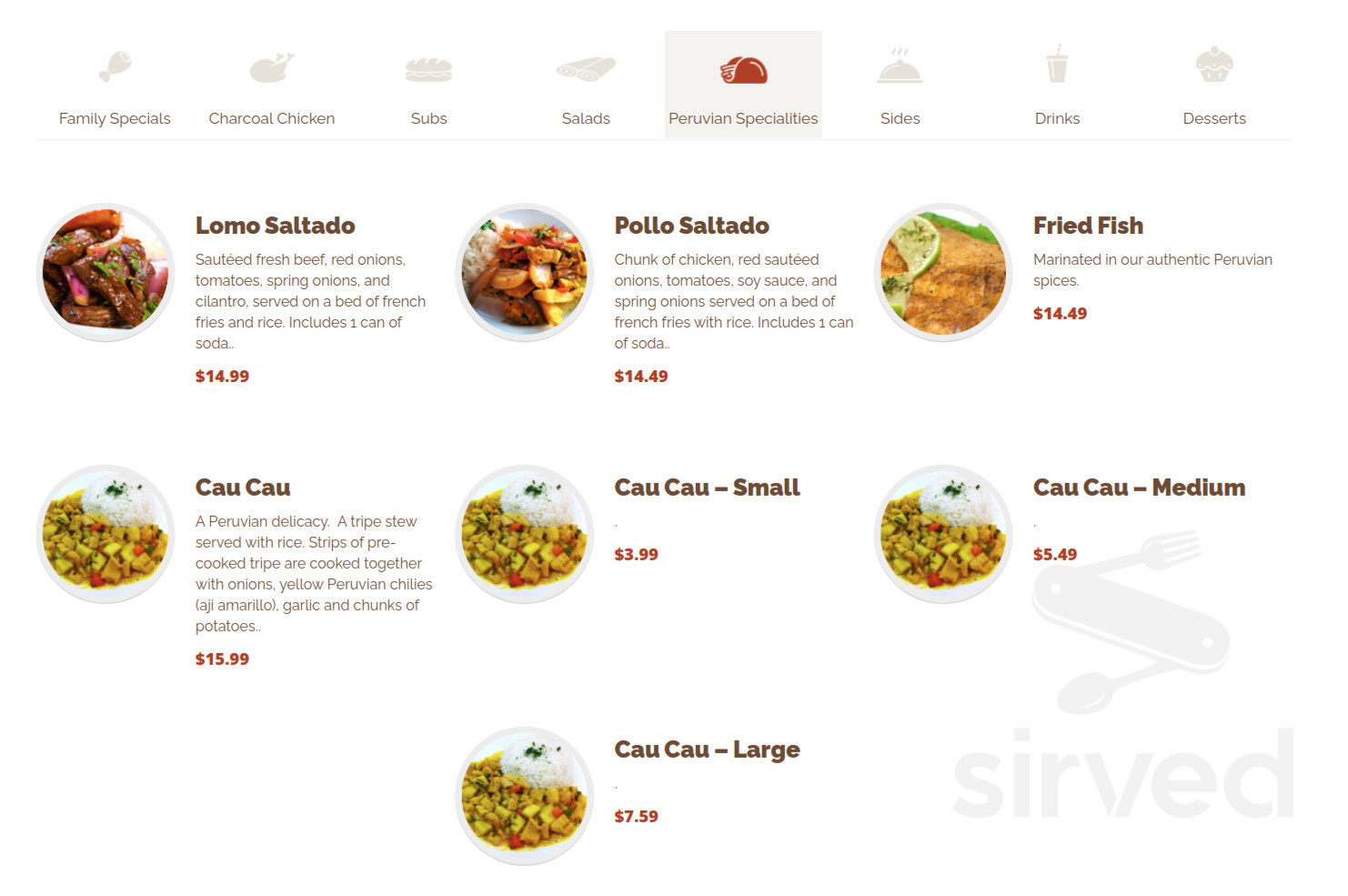 Super Chicken menu in Falls Church, Virginia, USA