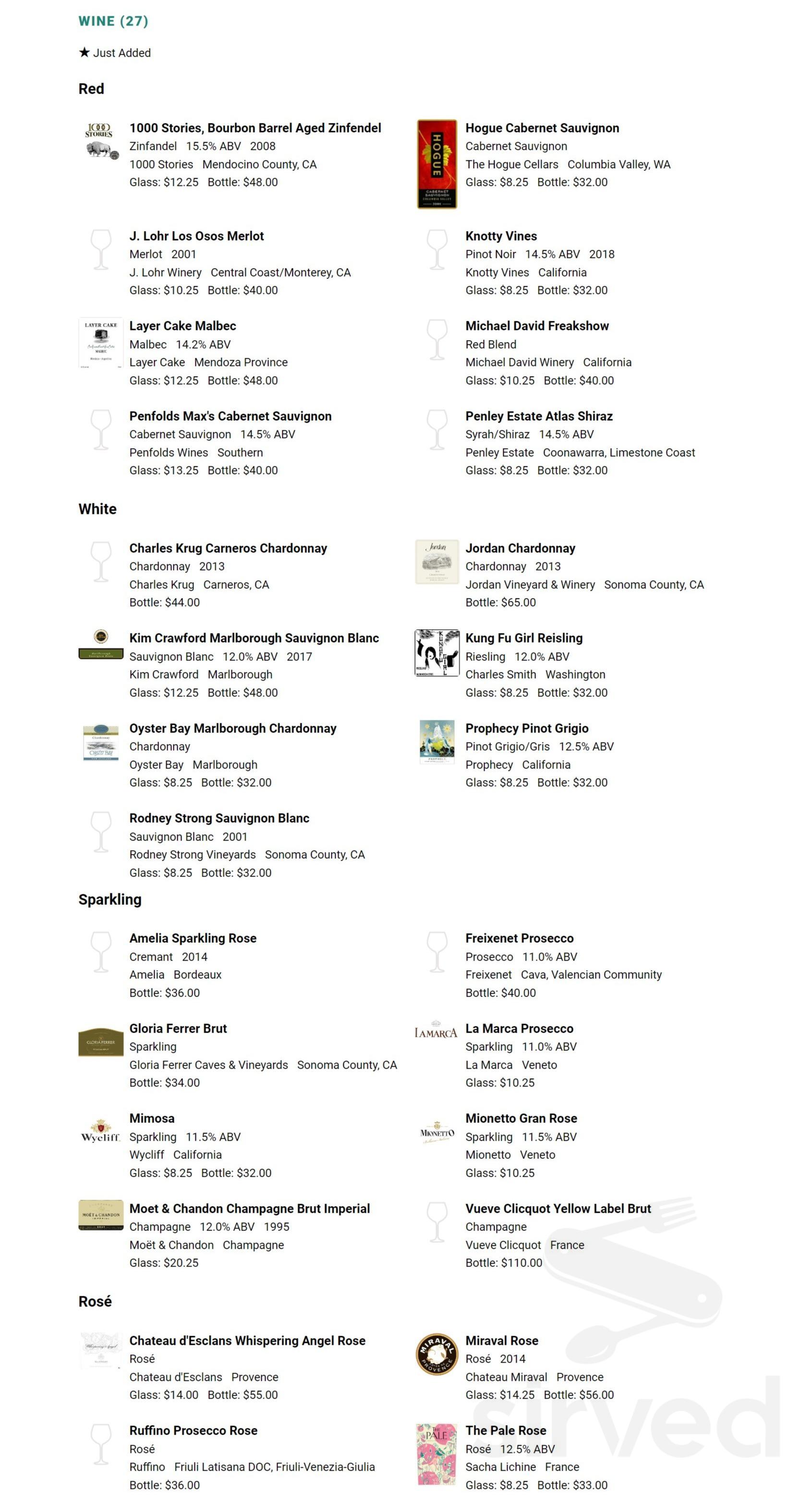 Menu for Kirby Ice House in Houston, TX | Sirved