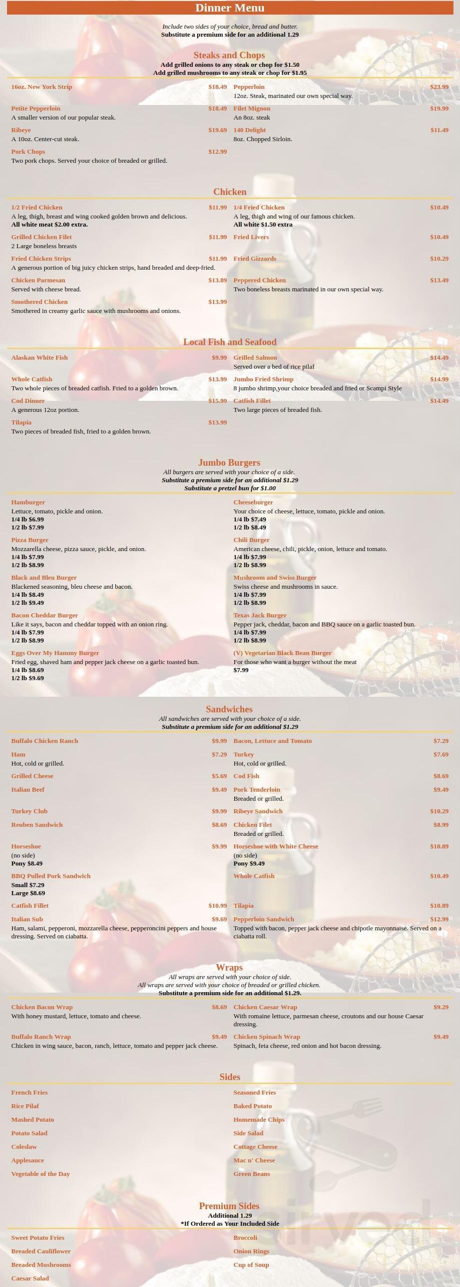Geno's 140 menu in Bethalto, Illinois, USA