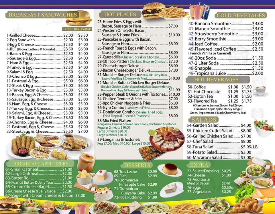 352 Riverdale Deli menu in Yonkers, New York, USA