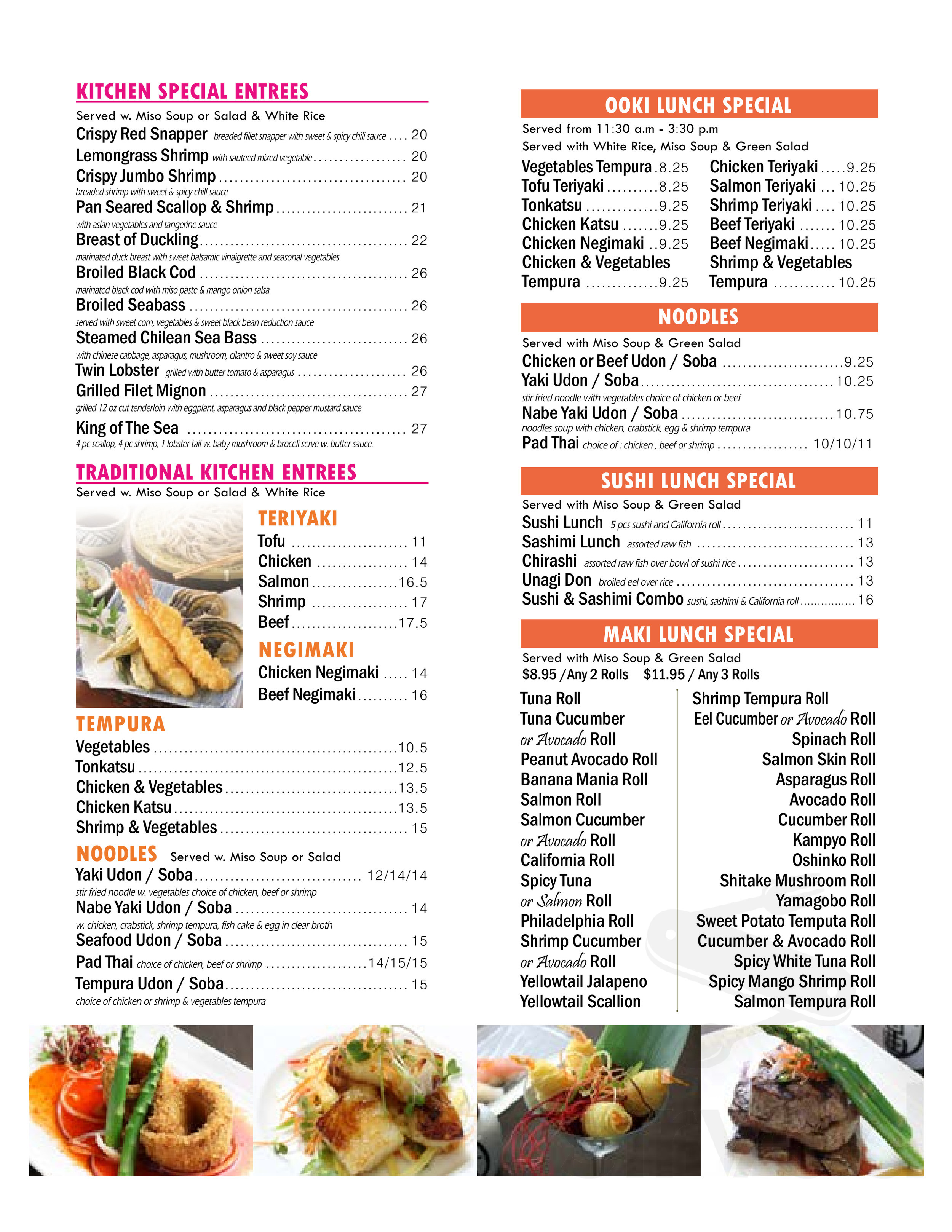 Ooki Sushi menu in New York, New York, USA