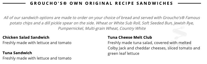 Groucho's Deli menus in Lexington, South Carolina, United States