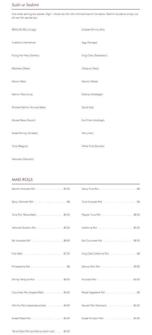 Purple Leaf Chinese & Japanese Cuisine menu in Yardley, Pennsylvania, USA