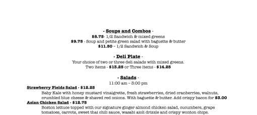 Menu for Chef's Corner in Williston, VT | Sirved