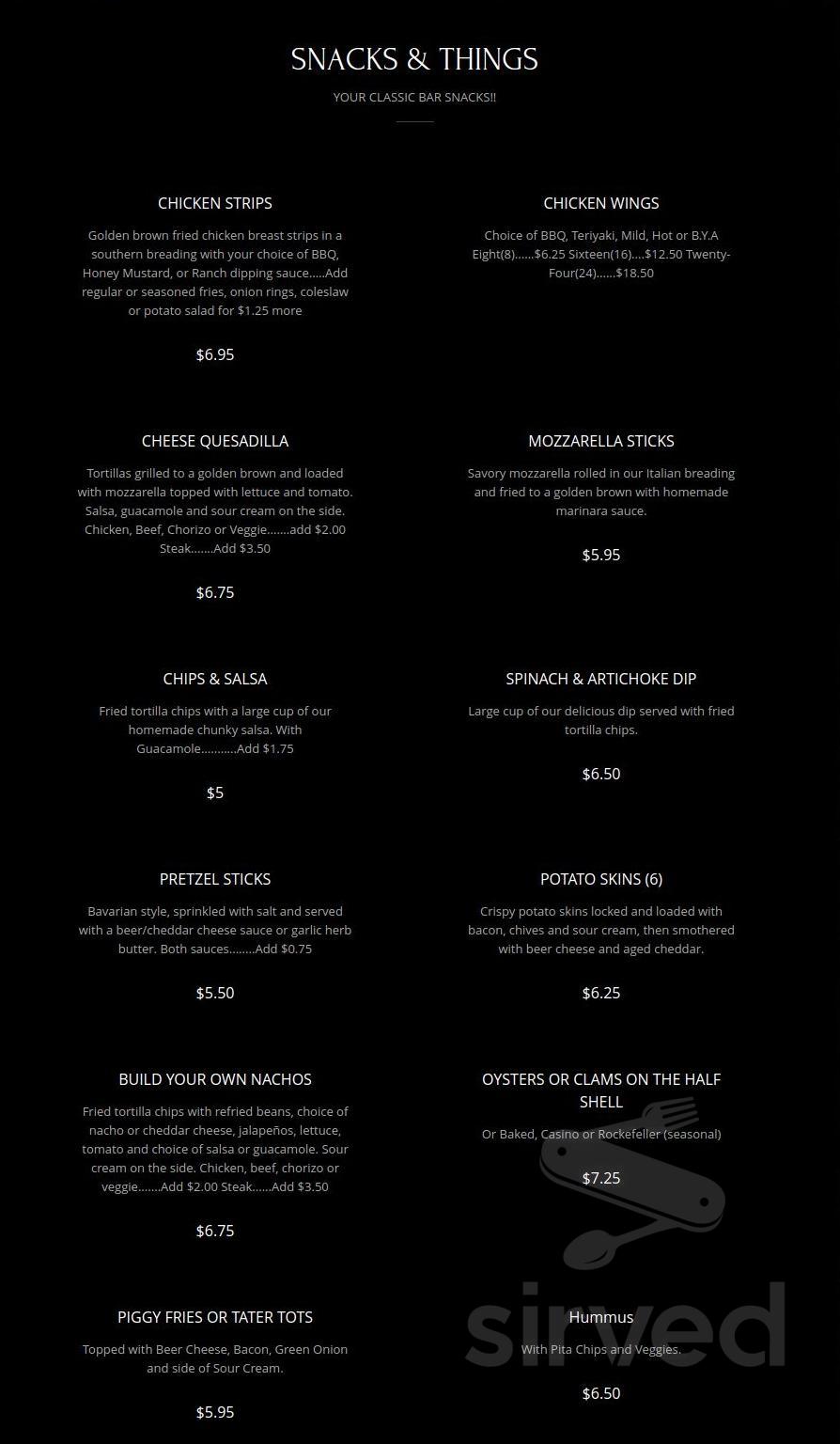 Maple Avenue Pub menus in Lisle, Illinois, United States