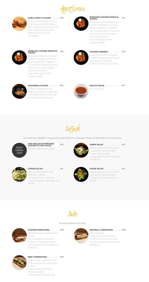 Slice Pizzeria menu in Kill Devil Hills, North Carolina, USA